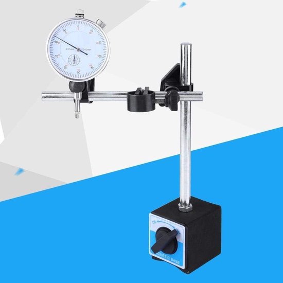 Magnetisch meetstatief met meetklok - centrale klem - meethorlogehouder ...