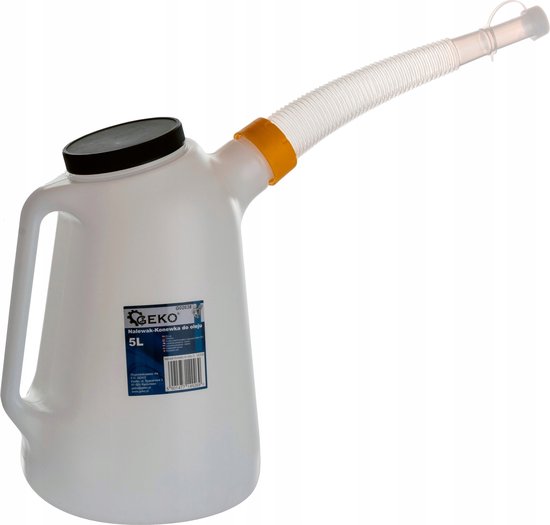 GEKO Plastic maatkan - 5 liter - Flexibele tuit - Olie- en ...