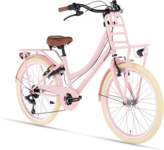 Cortego Transporter Meisjesfiets 22 inch - 7 Versnellingen - Roze ...