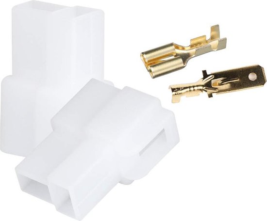 Set van 20 platte stekkers - T type 2-pins netdruppelconnector ...