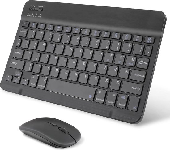 Ultradun draagbaar draadloos oplaadbaar toetsenbord - Universeel tablet ...
