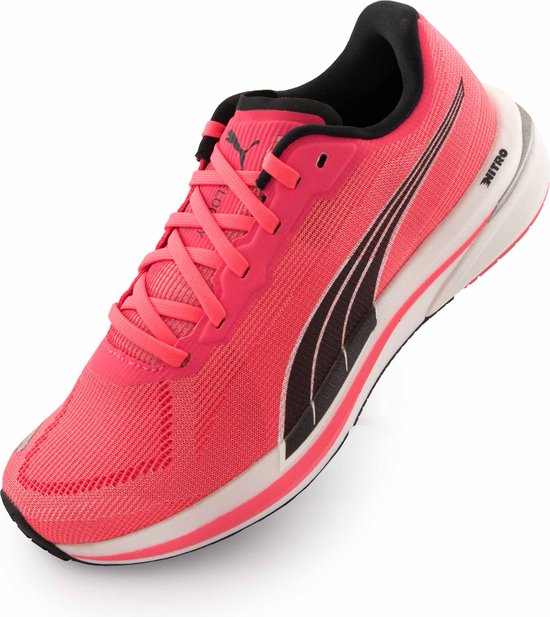 Dames hardloopschoenen puma snelheid nitro rood-zwart-wit 40.5 | bol