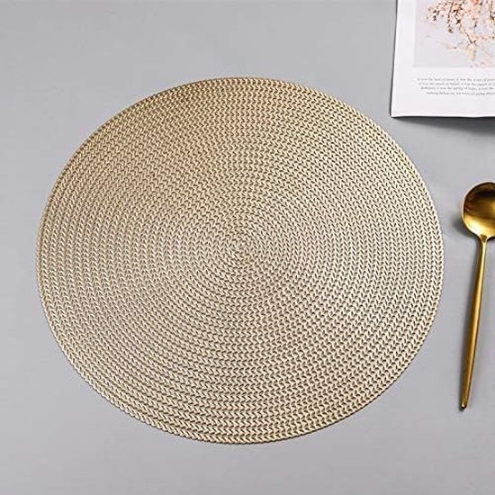 Set van 4 gouden PVC placemats - hittebestendig - decoratief - 4 stuks ...