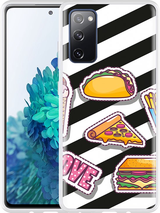 Cazy Hoesje geschikt voor Samsung Galaxy S20 FE - Love Fast Food | bol