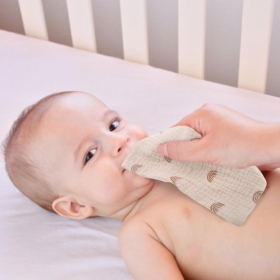 Goodivery ® Set van 5 Zachte Katoenen Doekjes voor Baby's in Neutrale ...
