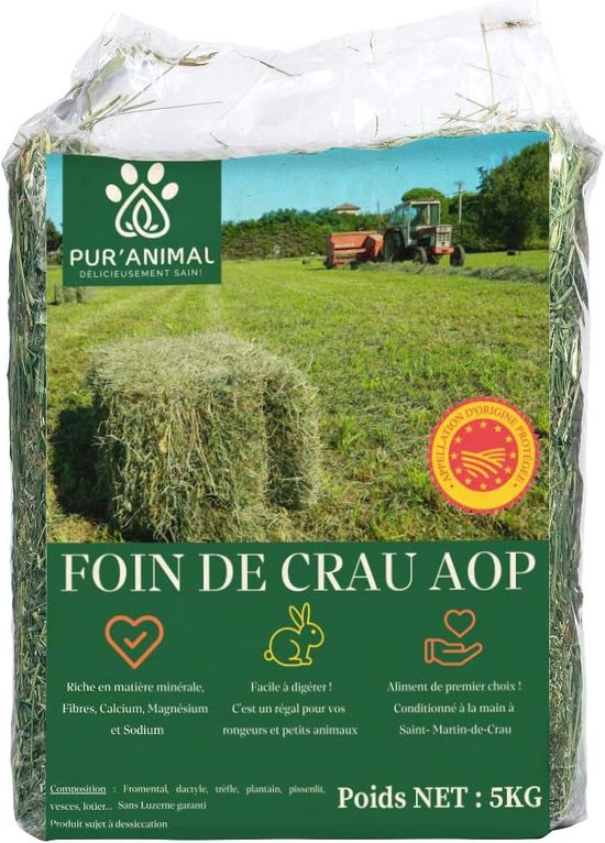 Crau hooi 5 kg voor konijnen en kleine knaagdieren - Natuurlijk en ...