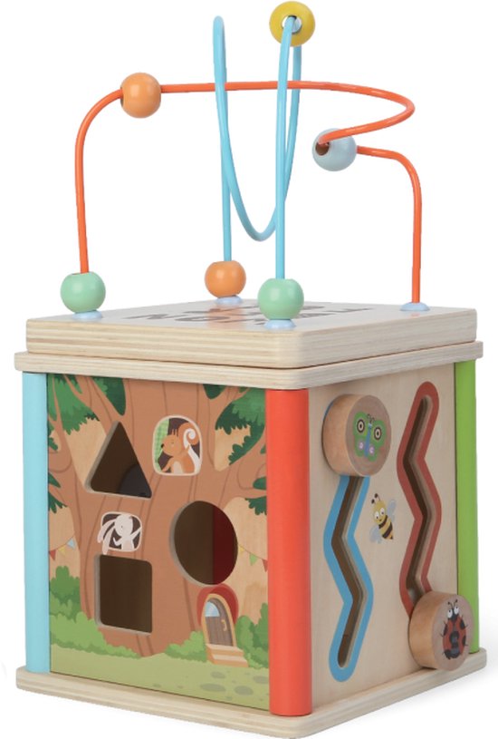 Houten activiteiten kubus 15cm | bol