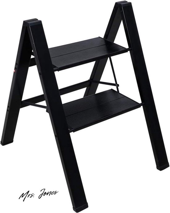 Mrs. Jones Klapbare Trapladder 2 Treden Aluminium Ladder Lichtgewicht ...