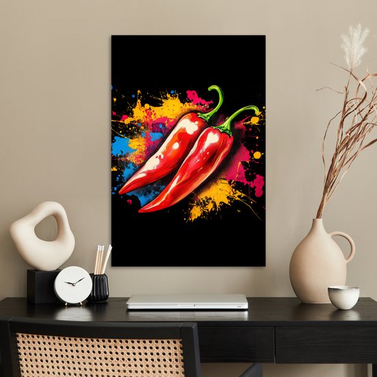 Poster 60x90 cm - Peper - Graffiti - Verf - Abstract - Modern ...
