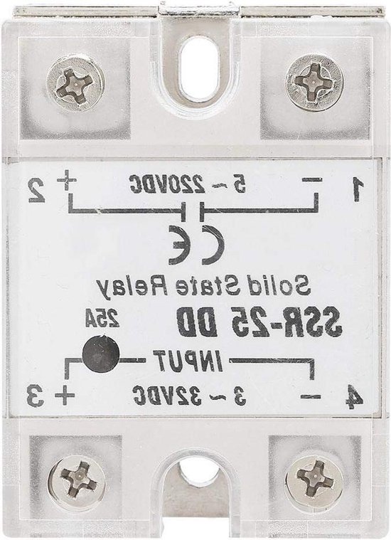25A 5-220V DC Solid State Relais Module SSR-25DD | bol