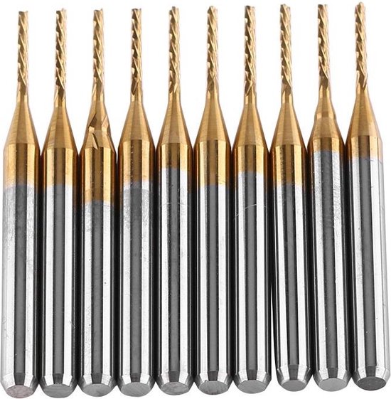 1mm Carbide Vierkante Frees Coated Graveren Frees CNC Frezen 1/8 ...