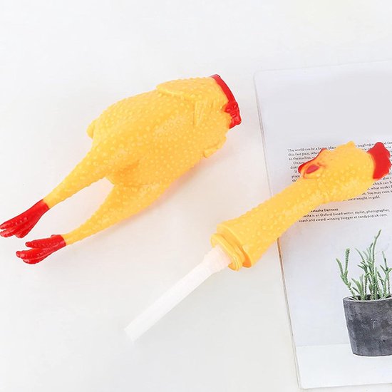 Screaming Chicken Toy Geel Rubber Squaking Kip Stressverlichting ...
