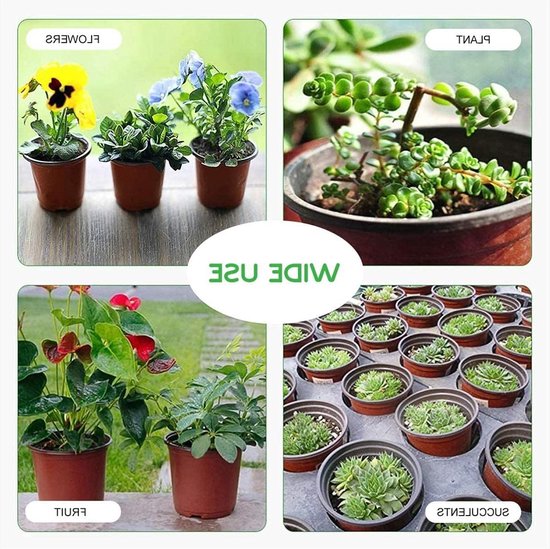 50 Plant Pots - Round Plastic Flower Pots Multifunctional - Practical ...