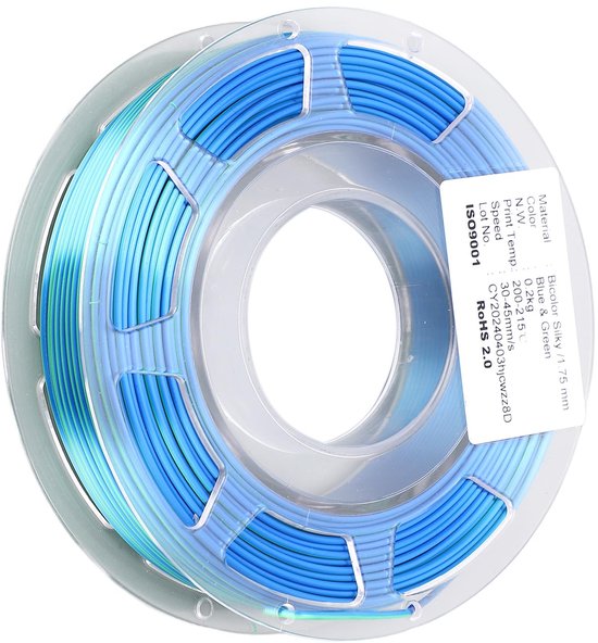 3D Printer Filament - Dual Color Effect - 1,75 mm Silk PLA 200g | bol