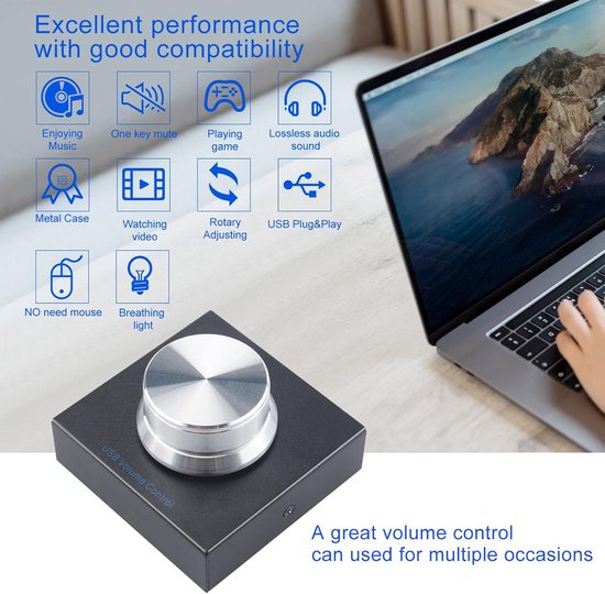 USB Volumeregeling Knop voor PC en Laptop Audio | bol