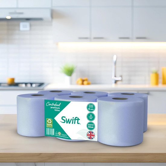 12 Rollen Keukenrol Wit Extra Sterk 2-Laags 150 Meter - Absorberend ...