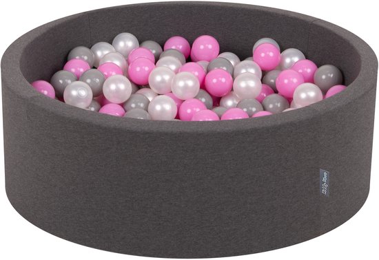 KiddyMoon ballenbad 90x30cm met 200 ballen ∅ 7cm ballenbad met ...
