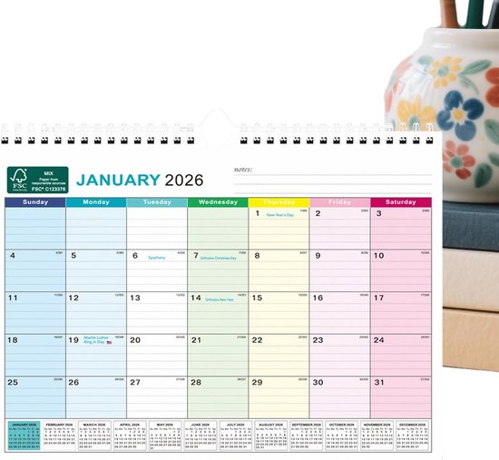 Kalender 2026 - Week Dag Planner - Afspraken Planning - 18 Maanden ...
