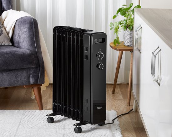 Zilan Oliegevulde Radiator 2000W – Elektrische Kachel met 9 Ribben ...