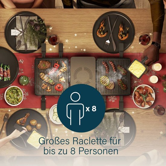 Princess Raclette Purify - 8 personen - Met ingebouwde afzuiging ...