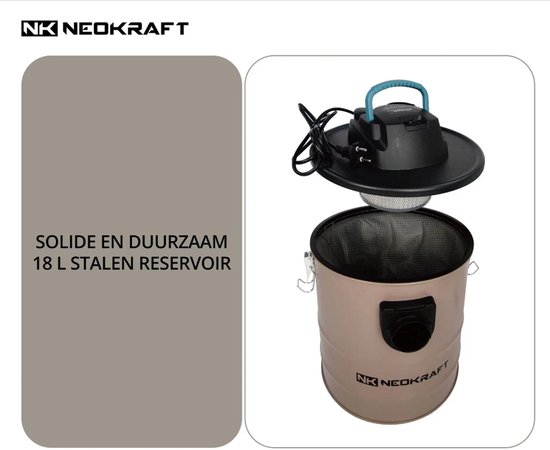 Neokraft - Aszuiger 1600W - Blaas- en Zuigfunctie - Asstofzuiger met ...