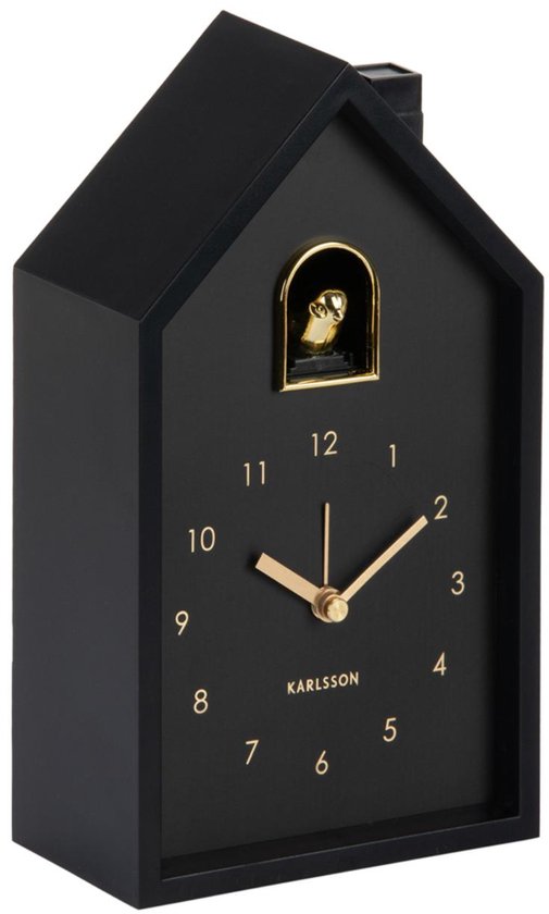 Karlsson Modern Cuckoo wekker - Zwart - 15x11.5x20cm | bol