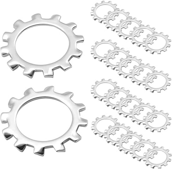 30 pieces tooth discs, stainless steel 304 locking rings, outer toothed ...