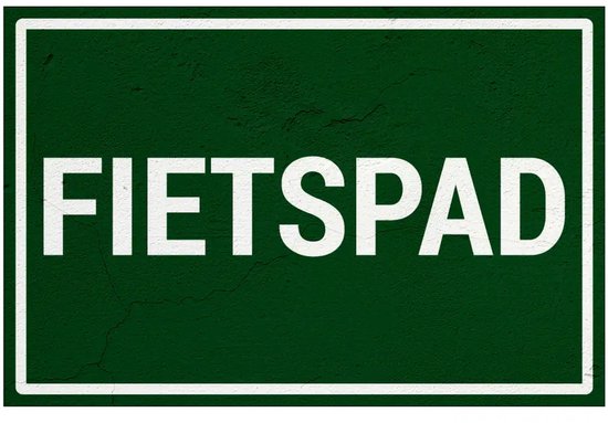 Fietspad bord - Sign Again - 18 x 12 cm | bol