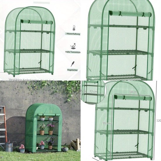 Balkonkas – Kweekkas – Broeikas – Tuinkas – Mini Serre – Metaal Frame ...