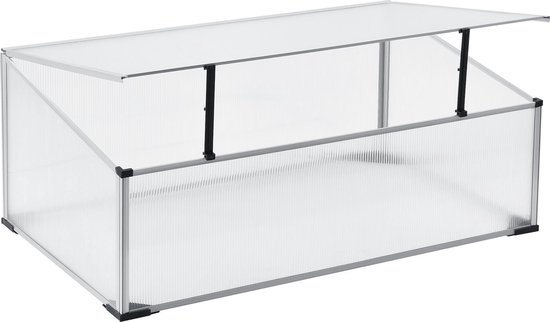 Kweekkas tuinkas mini 100x60x30-40 cm polycarbonaat | bol