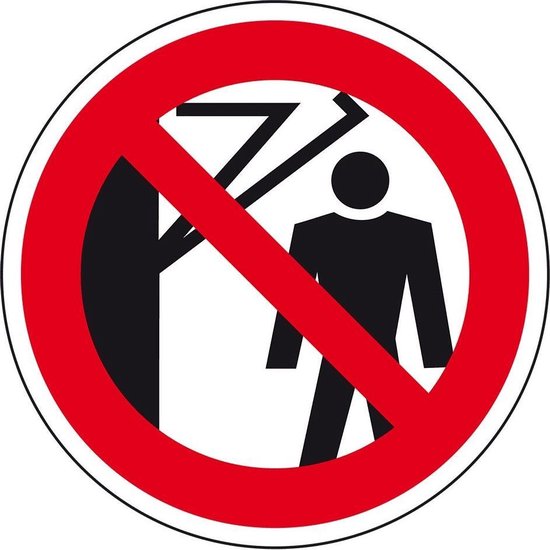 Niet achter draaiarm lopen bord - kunststof 400 mm | bol.com