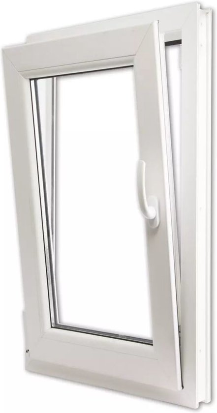 vidaXL PVC raam met driedubbele beglazing en handvat rechts 600 x 1000 ...