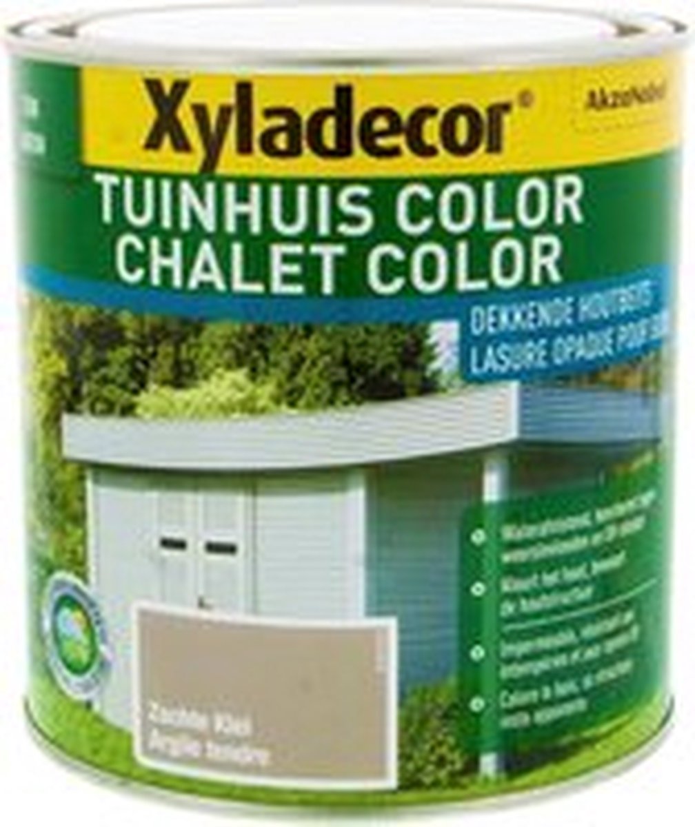 Xyladecor Tuinhuis Color - Houtbeits - Zachte Klei - Mat - 1L | bol