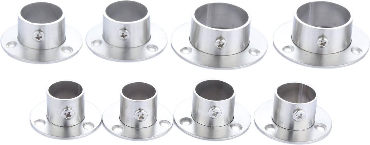 19/22/25 / 32mm rvs garderobe rail ondersteuning kast staaf flens ...