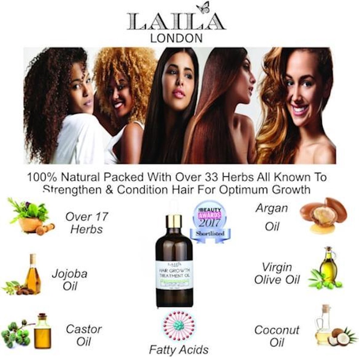 Laila London Hair Growth Treatment Oil 100ml. | bol.com