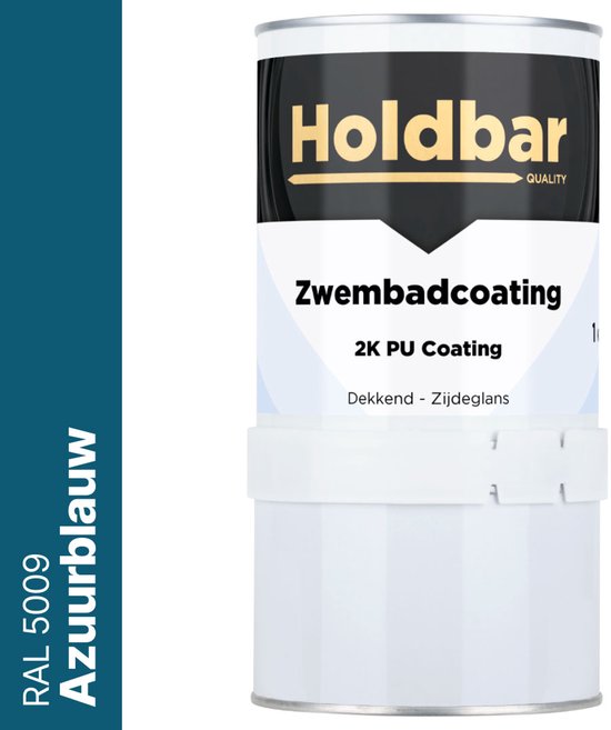 Holdbar Zwembadcoating Azuurblauw (RAL 5009) 1 kg - Zwembadverf - Alle ...