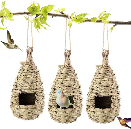 Bird Nest Hummingbird House for Outdoor Hanging Rest Bags for Birds ...