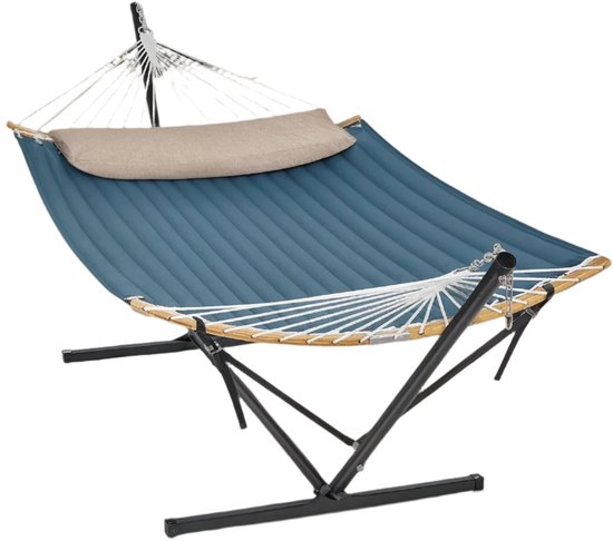 Hangmat met metalen frame - hangmat - buitenlouner - ondersteunt 200 kg ...