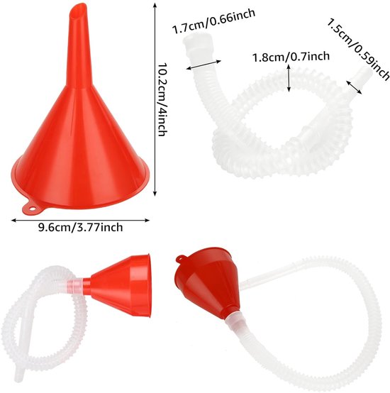 9-Piece Hopper Set - Rectangular Flexible Plastic Funnel Set ...