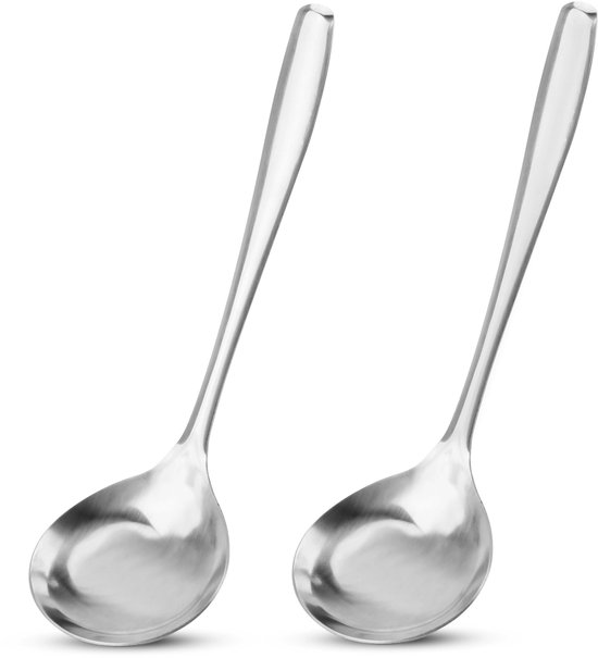 Boraboi® Roestvrijstalen Set van 2 Opscheplepels voor Saus en Soep in ...