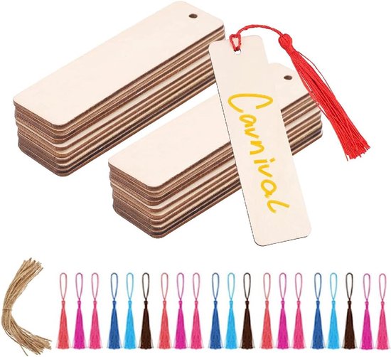 Wooden Labels, Cardboard Labels, Wooden Bookmarks for Craft Books ...