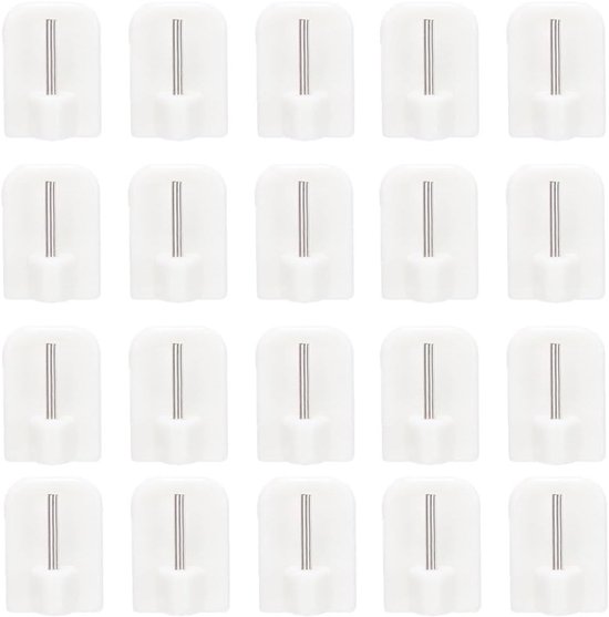 Pack van 20 Zelfklevende Gordijnhaakjes - Zelfklevende Haakjes voor ...