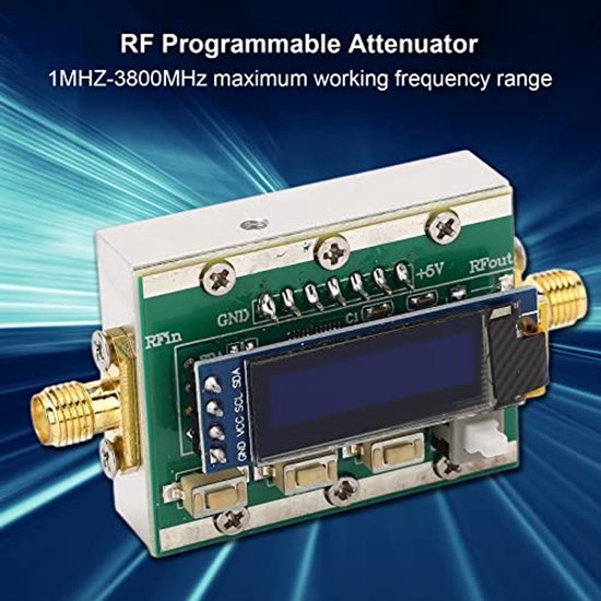 RF Programmable Attenuator 0-31dB, 1dB Step, 1-3800MHz, PC Controllable, RP SMA... | bol