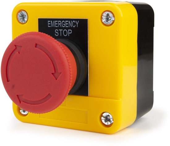 Noodstop Paddestoel Drukknop Schakelaar 660V 10A 22mm - Rode Signaal | bol
