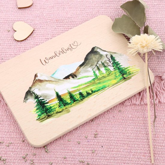 Spruchreif | Houten ontbijtplank met UV-print | Cadeau voor wandelaars ...