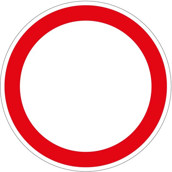 Geslotenverklaring bord - C1 - Sign Again - 30 cm | bol