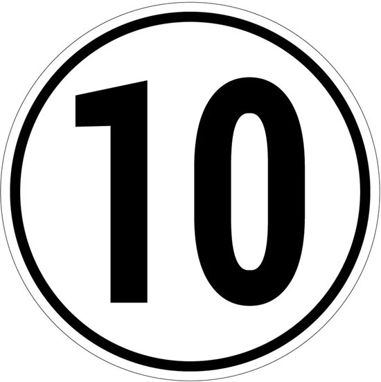 Tempo 10 sticker - 10 cm | bol