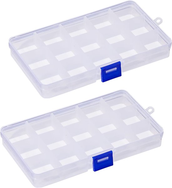 Plastic sorteerdozen met verstelbare vakken - organizer voor kleine ...