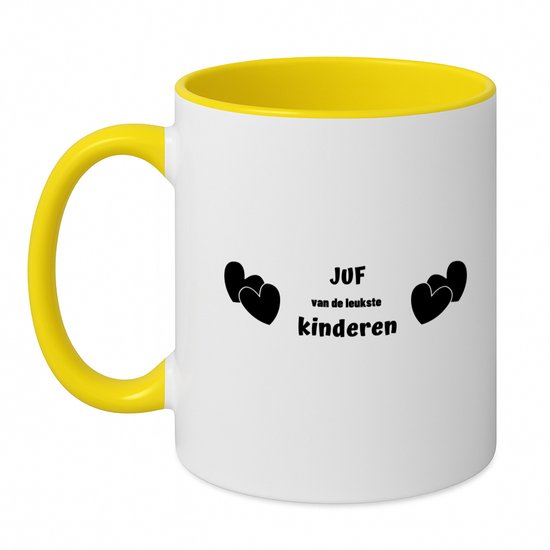 Hacebo® - juf van de leukste kinderen koffiebeker geel - Juf - de ...