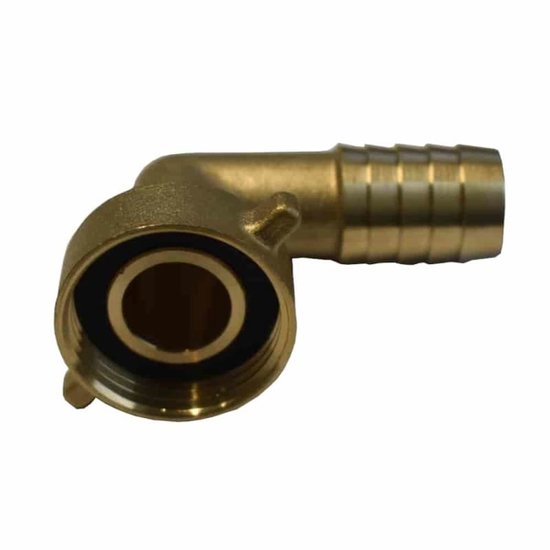 Messing Slangkoppeling 1" Hoek, 19 mm Aansluiting | bol